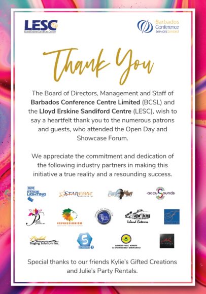 Open Day & Showroom Forum Thank You | Lloyd Erskine Sandiford Centre